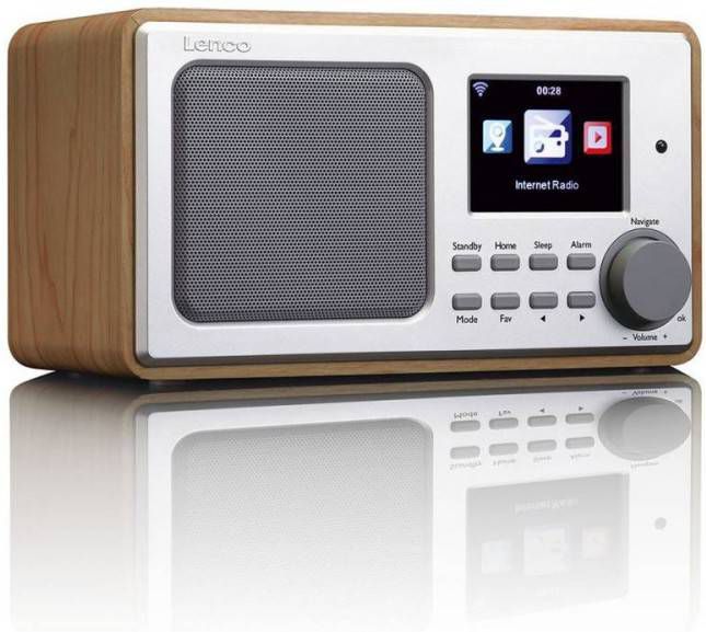 Lenco DIR 100WD Internetradio met USB en AUX Hout - Klokken.shop
